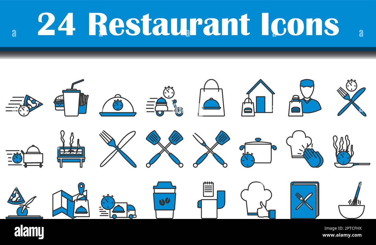 Restaurant Icon Set Stock Vector Image & Art - Alamy