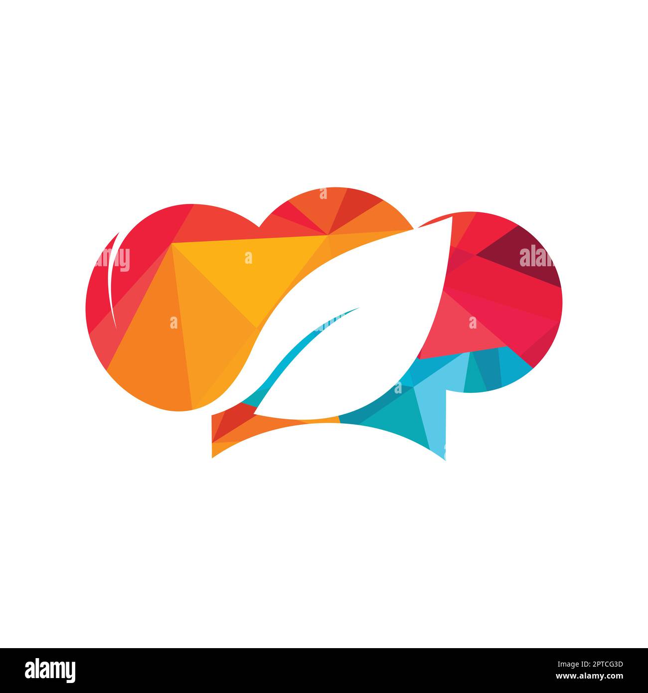 Chef hat logo with green leaf vector logo design. Organic food logo ...