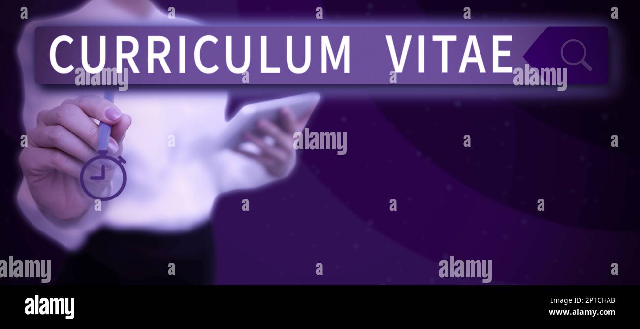 Hand writing sign Curriculum Vitae, Business approach customers ...