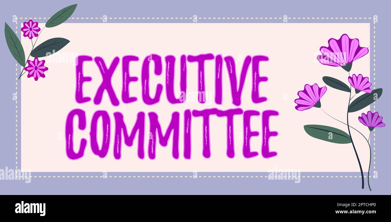 Writing displaying text Executive Committee, Business idea Add ...