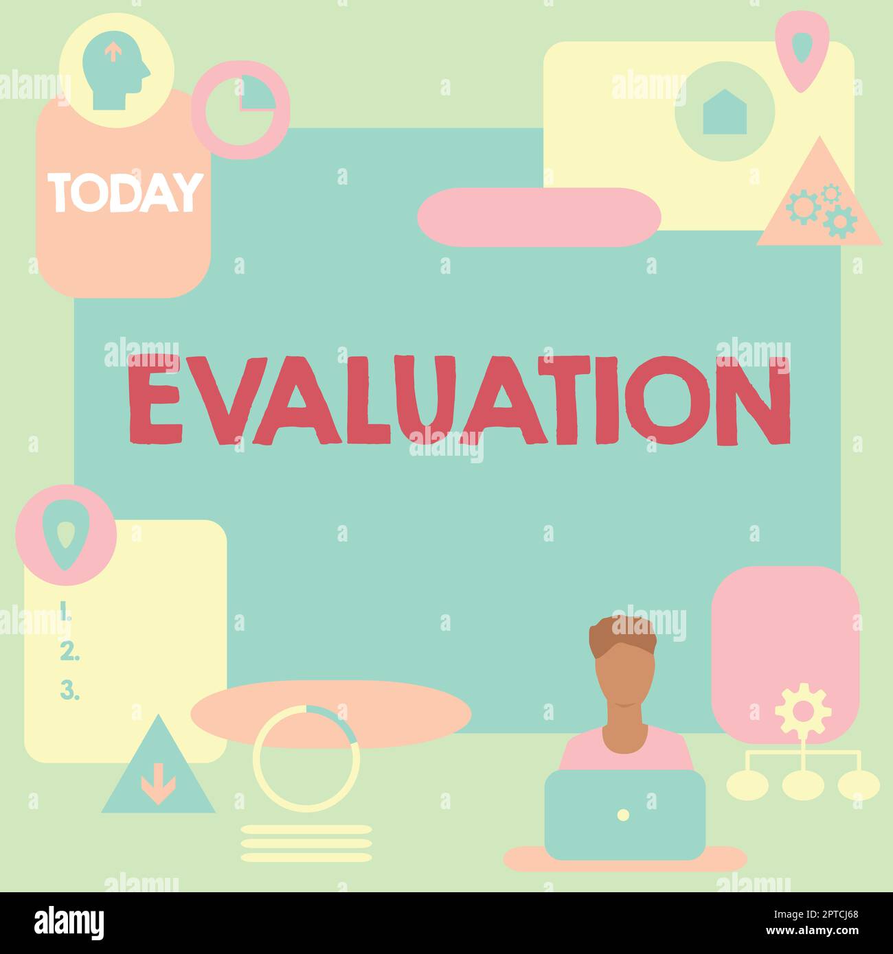 Handwriting text Evaluation, Business concept standard of performance ...