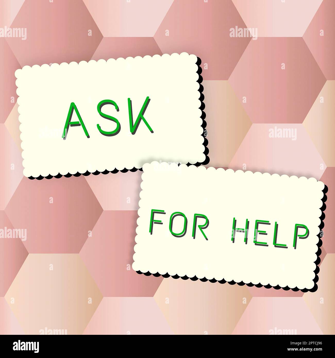 Hand writing sign Ask For Help, Business concept Own something versus ...