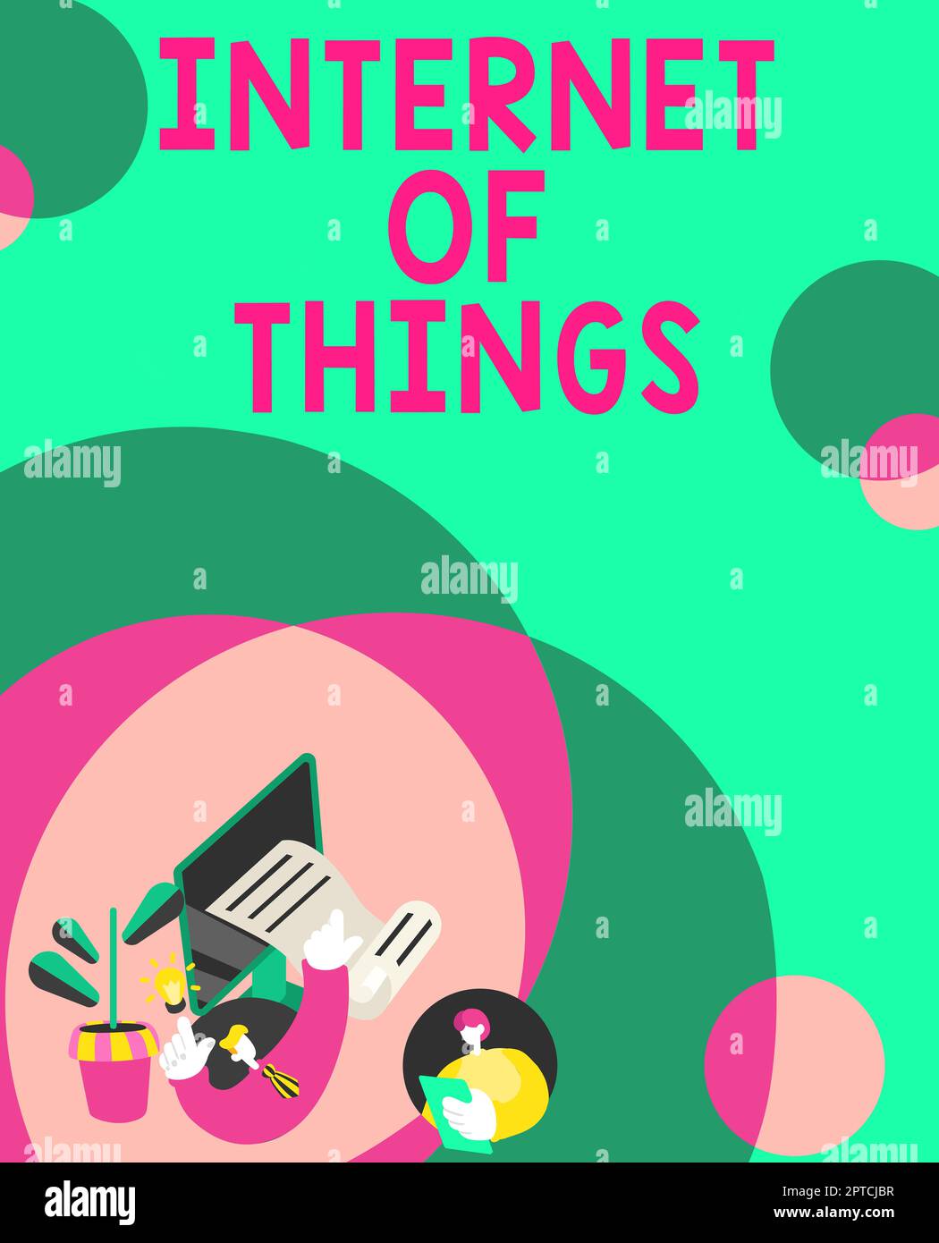 Conceptual display Internet Of Things, Business approach network ...