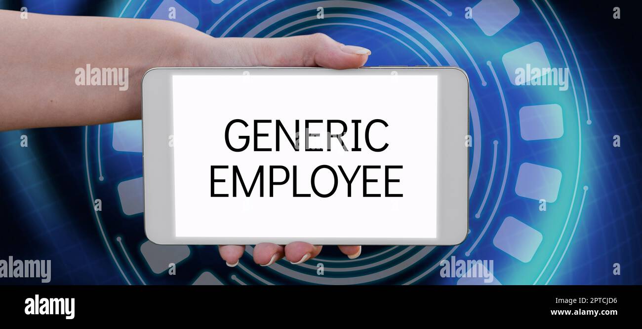 Writing displaying text Generic Employee, Word Written on certificate ...