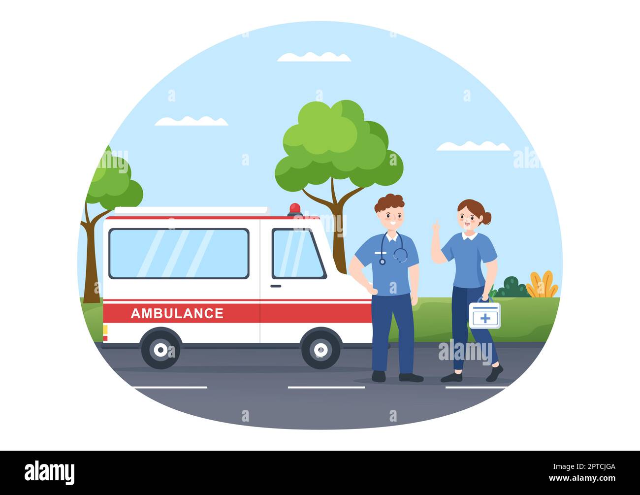 Medical Vehicle Ambulance Car or Emergency Service for Pick Up Patient ...