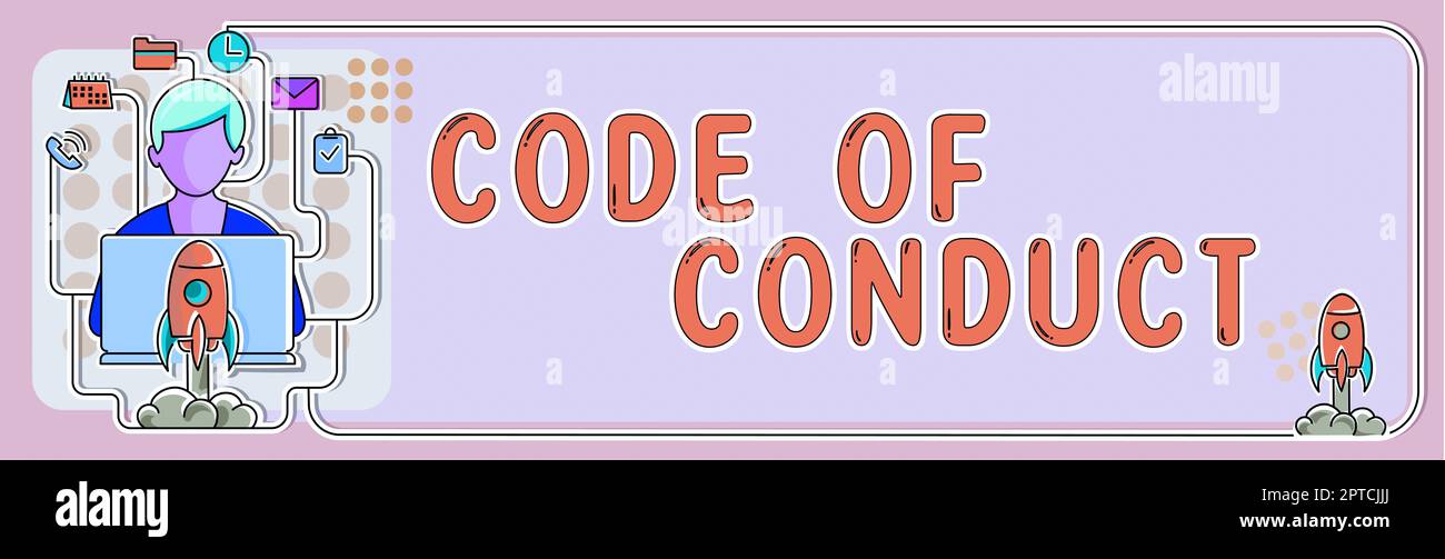 Inspiration showing sign Code Of Conduct, Concept meaning set of ...