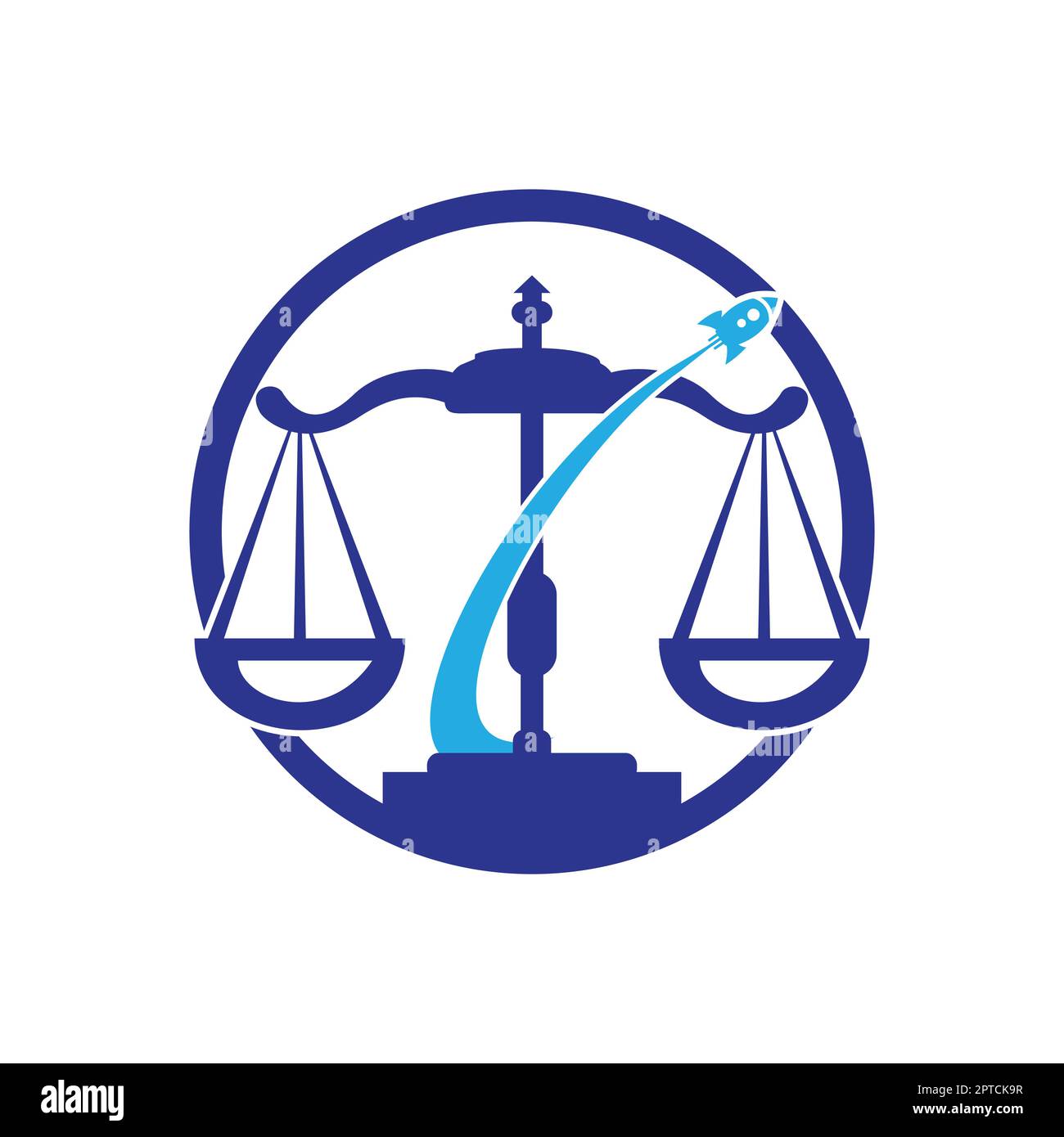 Rocket law vector logo design. Unique law and flight logotype design ...