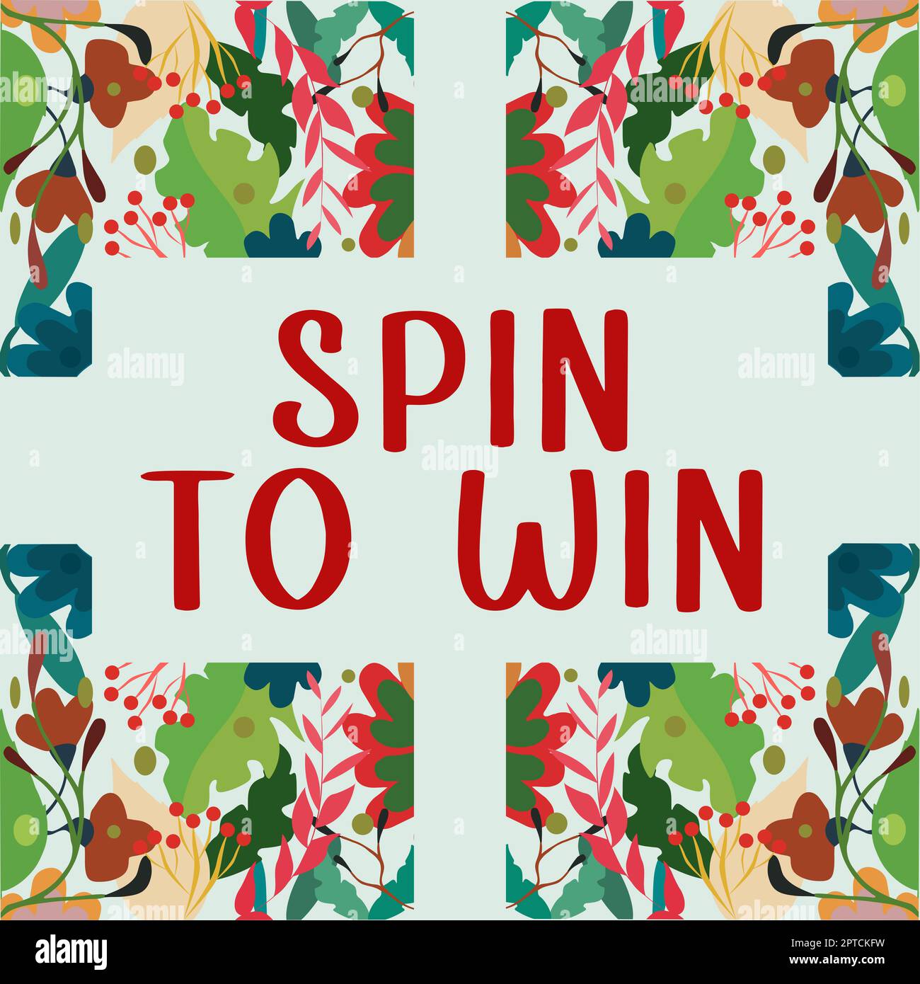 Text caption presenting Spin To Win, Concept meaning I will take a ...