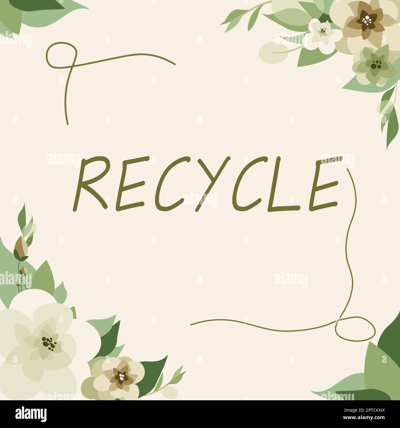 Text sign showing Recycle, Word Written on process of converting waste ...