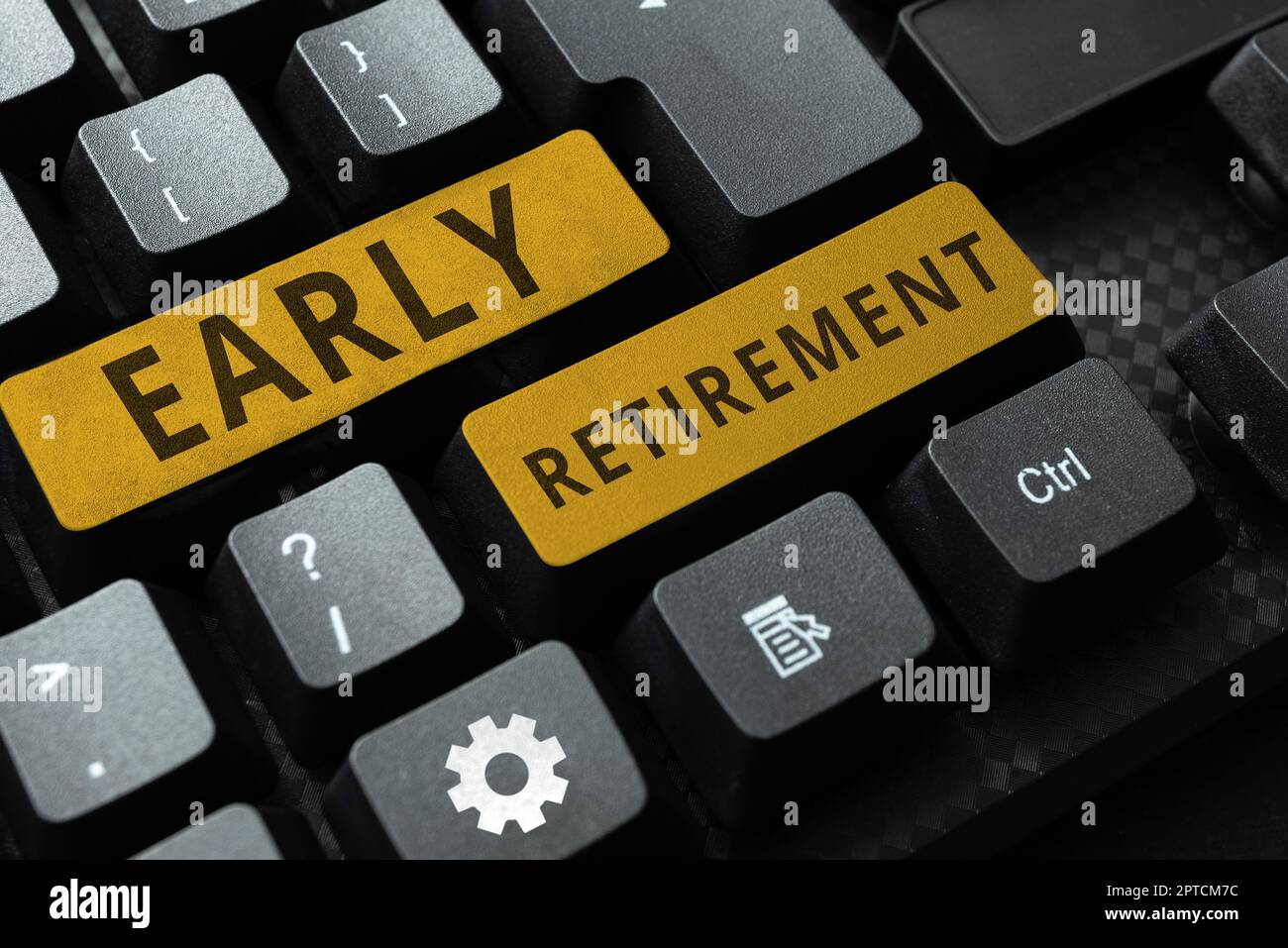 Hand writing sign Early Retirement, Internet Concept a tool used to ...