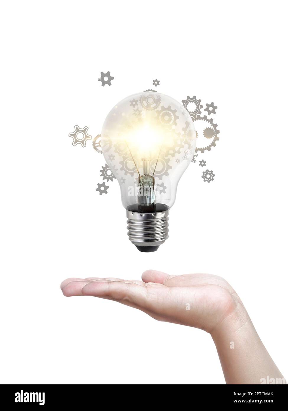 Light bulb in, new ideas with innovative technology and creativity ...