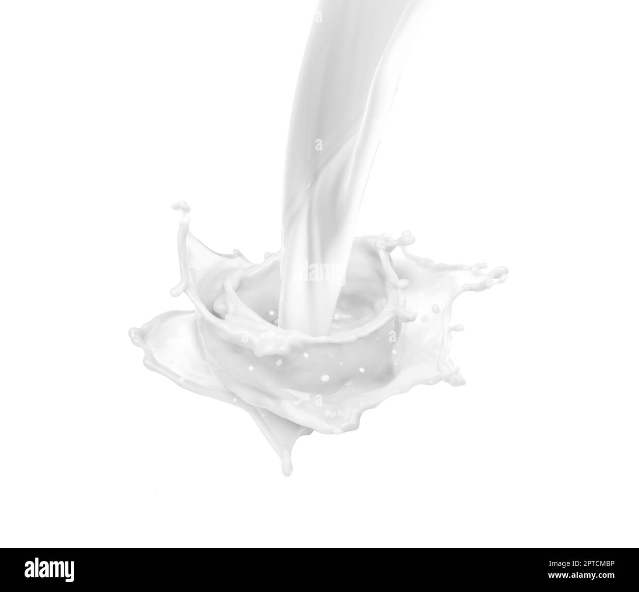 isolated milk drops and splashes on white background Stock Photo - Alamy