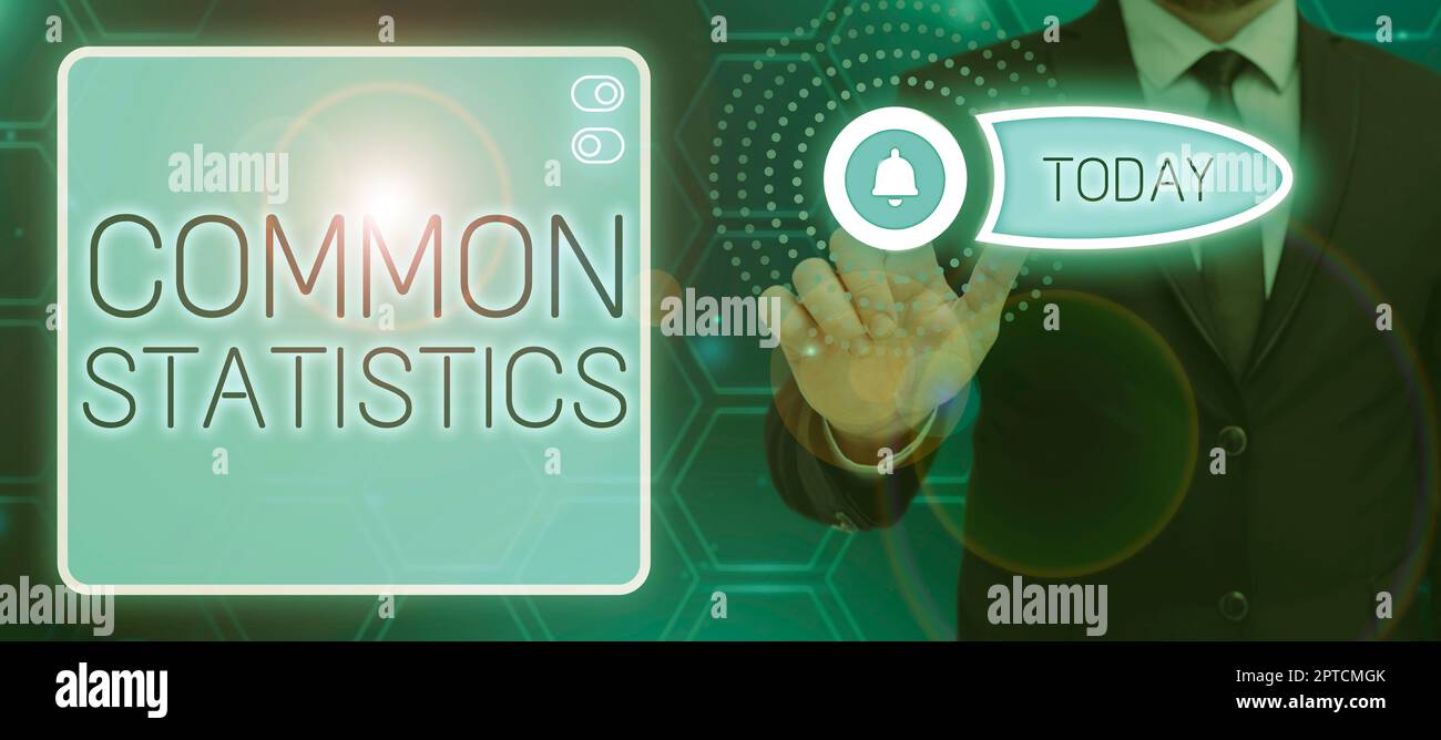 Conceptual caption Common Statistics, Internet Concept deals with ...