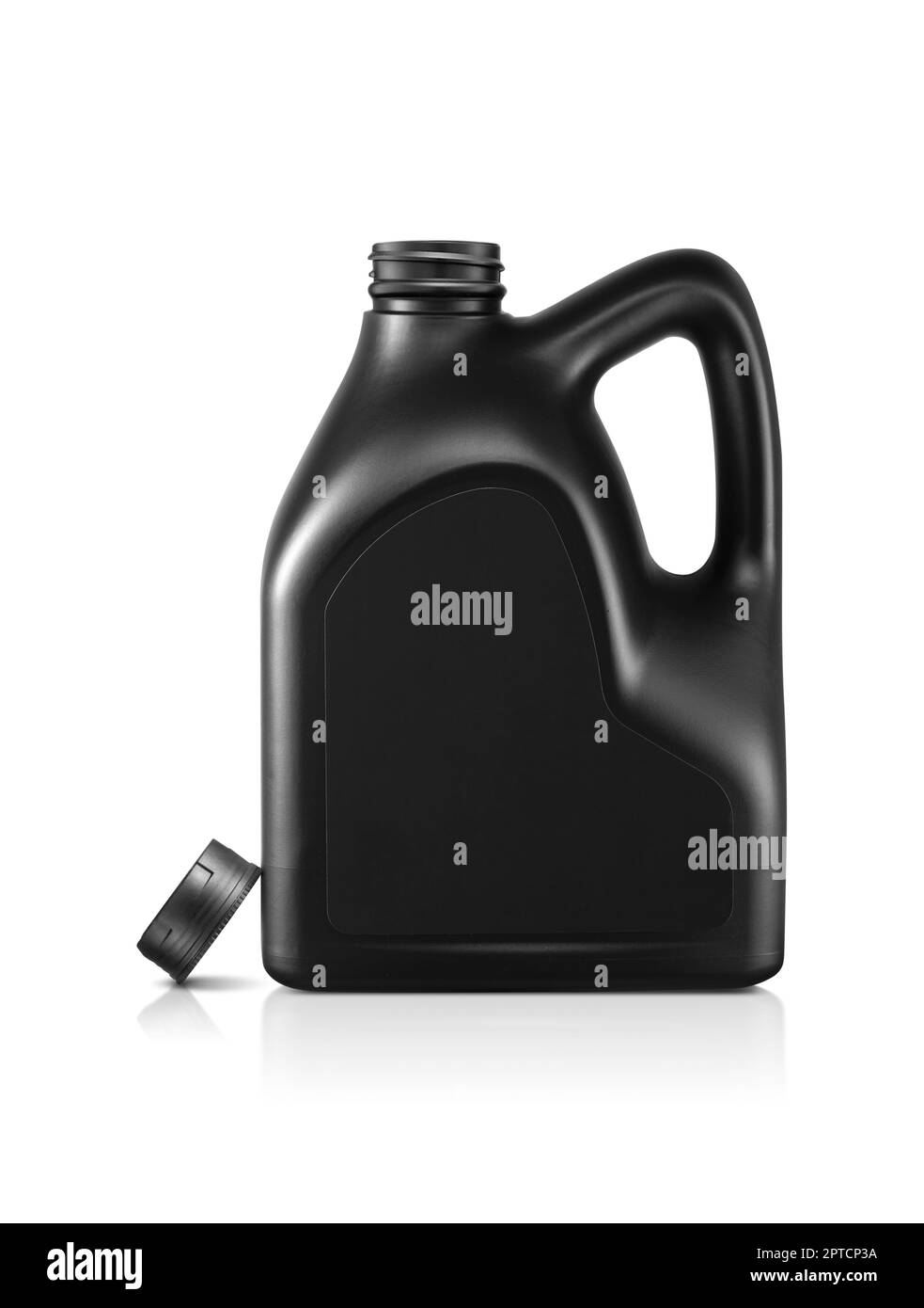 Plastic canister for machine oil isolated on white background Stock ...