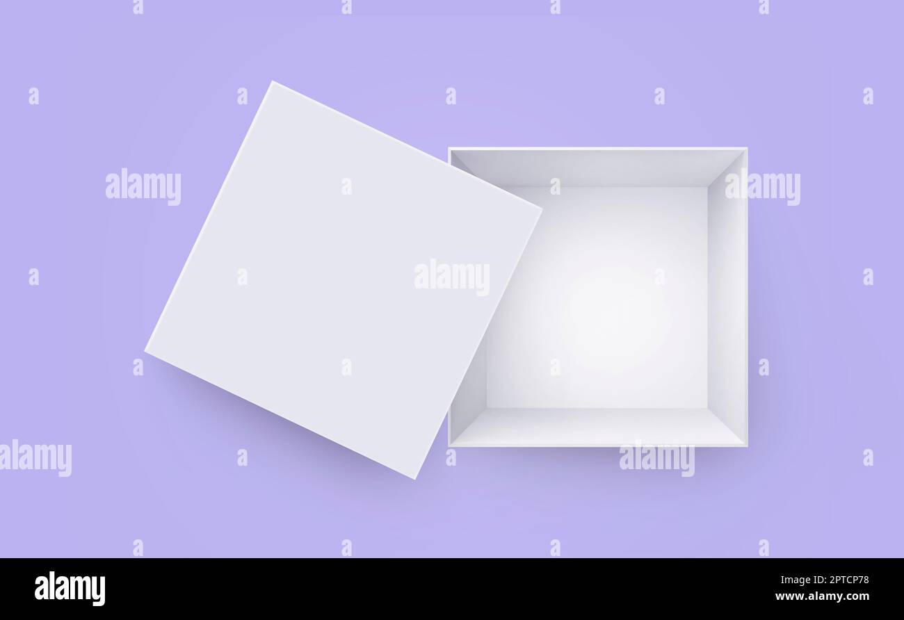 Blank package Box. Isolated on purple background. 3D render Stock Photo ...