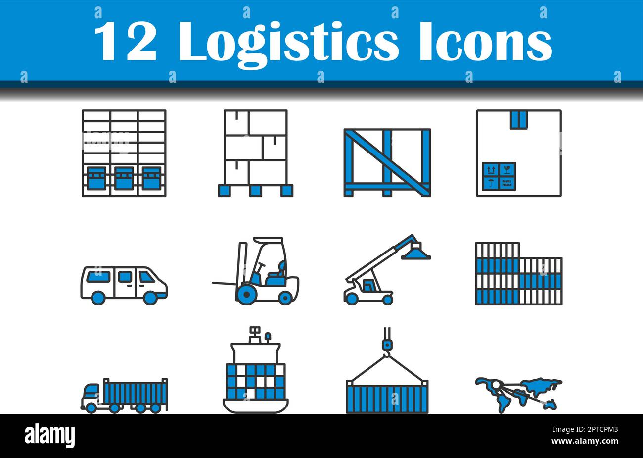 Logistics Icon Set Stock Vector Image & Art - Alamy