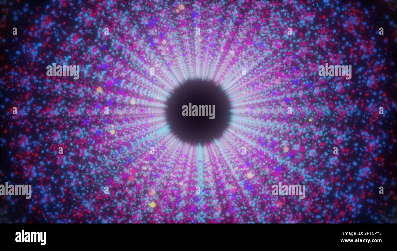 Particles tunnel. Computer generated 3d render Stock Photo - Alamy