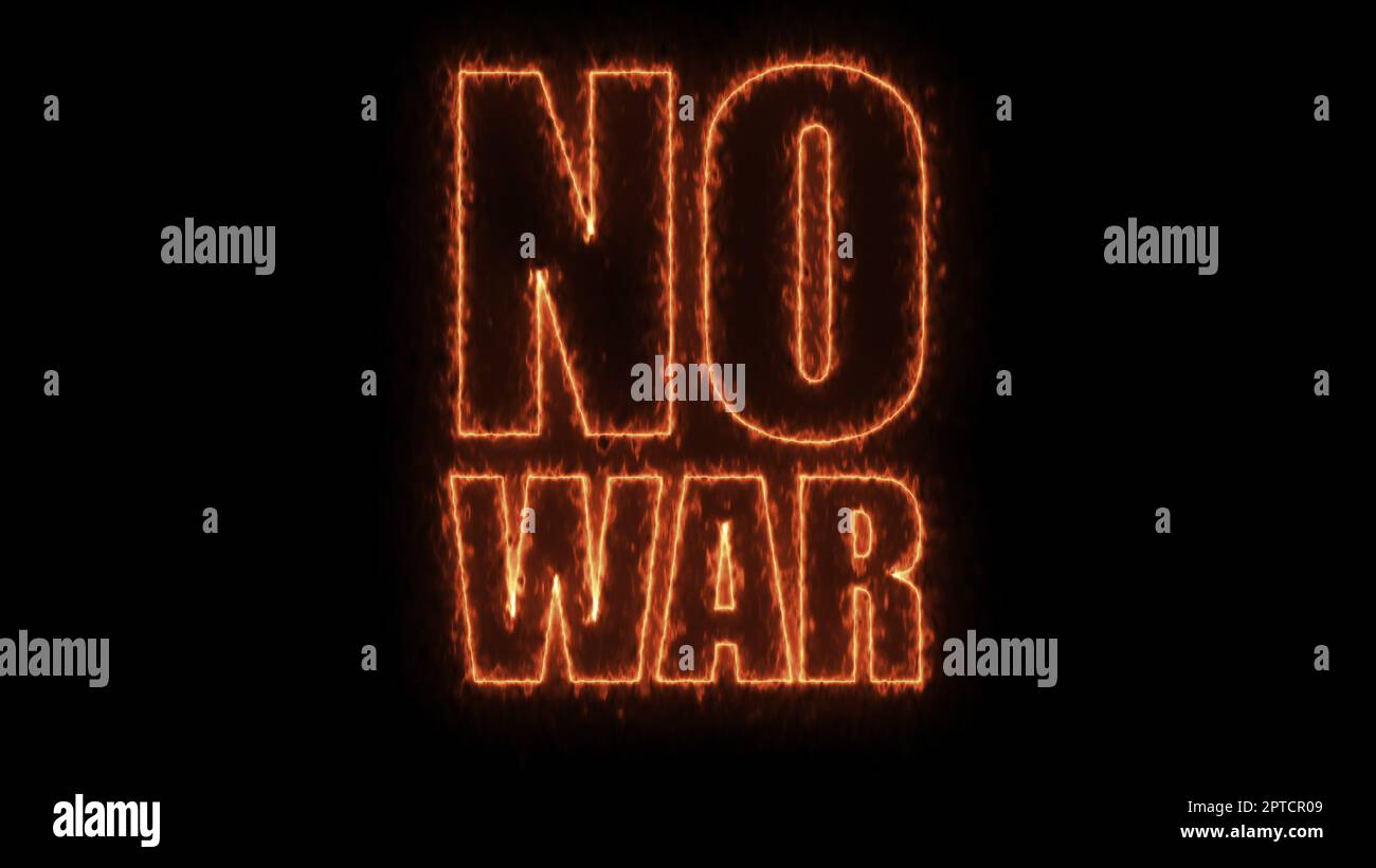 No war text. Computer generated 3d render Stock Photo - Alamy