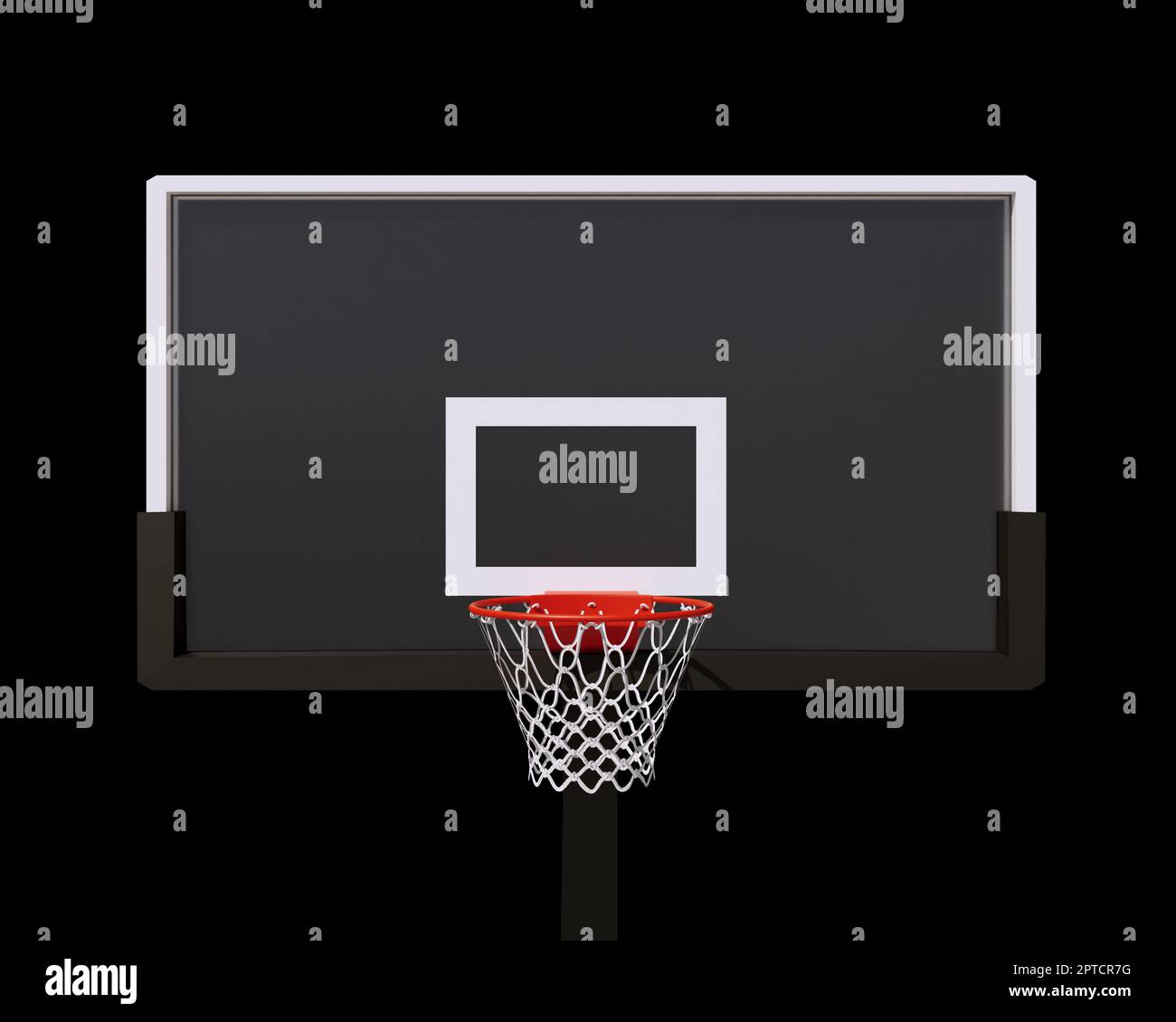 Basketball hoop on black background. 3d render Stock Photo - Alamy
