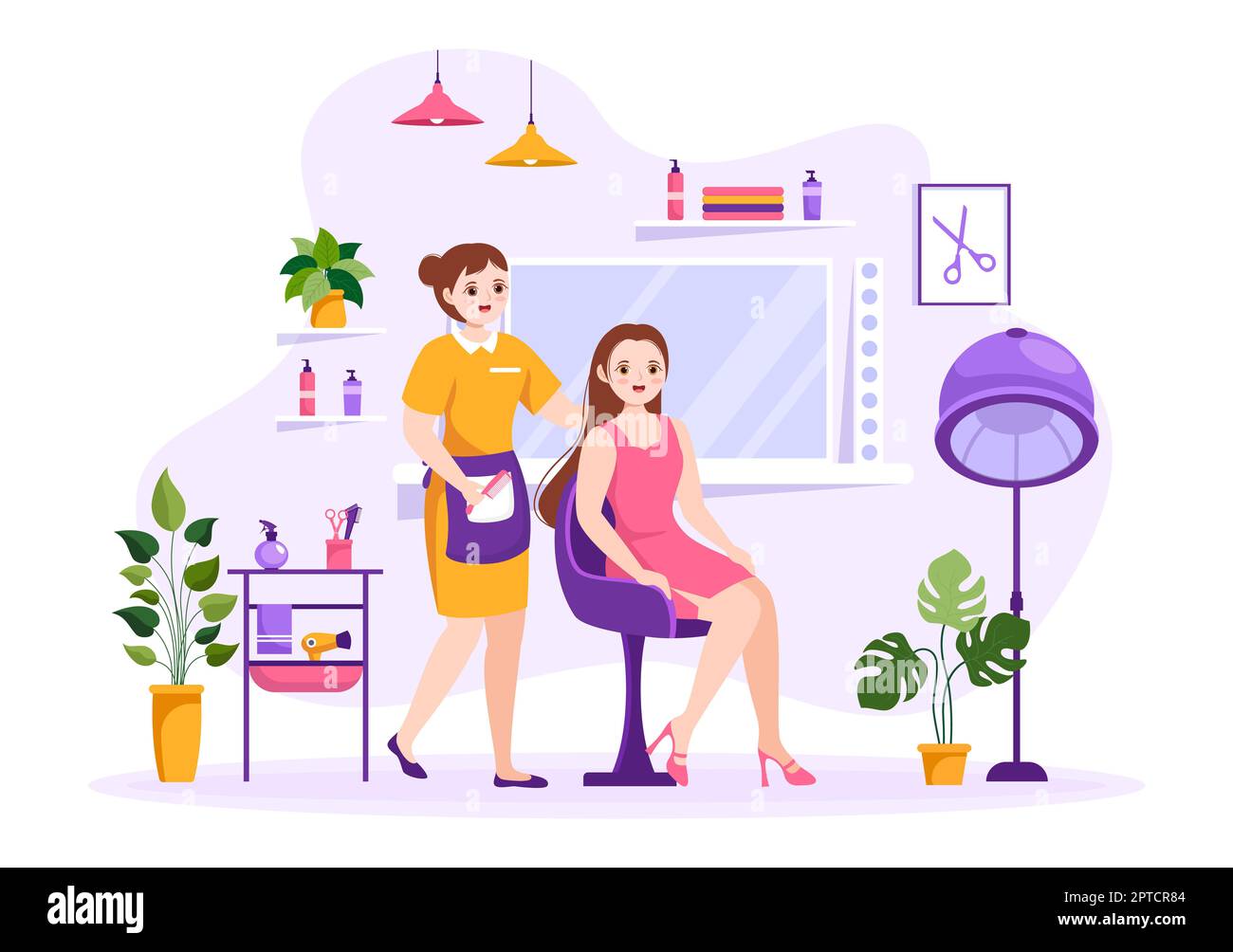 Hair Salon with Hairdresser, Haircut, Haircare and Hairstyle in Beauty ...