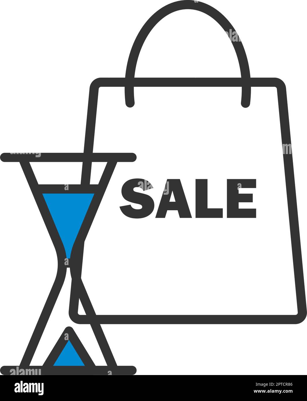Sale Bag With Hourglass Icon Stock Vector Image & Art - Alamy