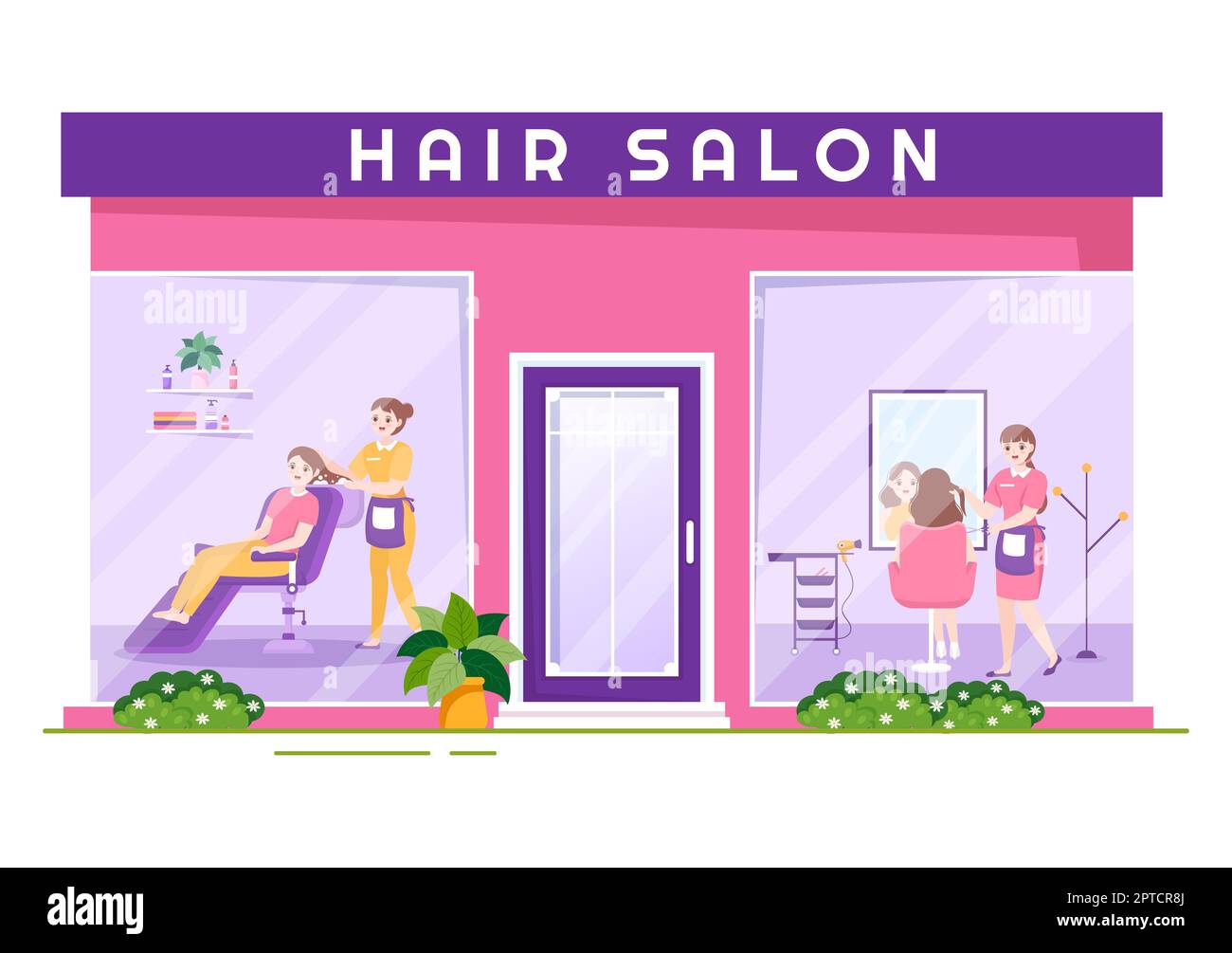 Hair Salon with Hairdresser, Haircut, Haircare and Hairstyle in Beauty ...