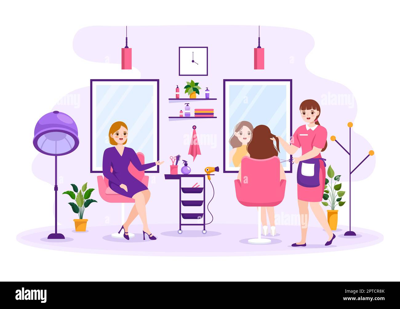 Hair Salon with Hairdresser, Haircut, Haircare and Hairstyle in Beauty ...