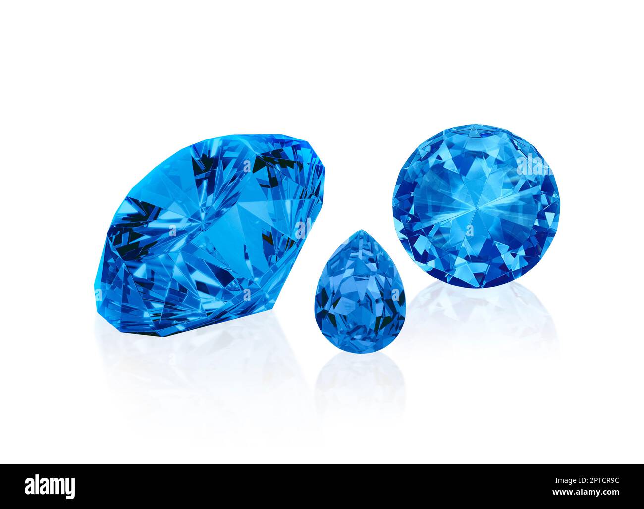 Blue sapphire diamonds on Cut Out Stock Images & Pictures - Alamy
