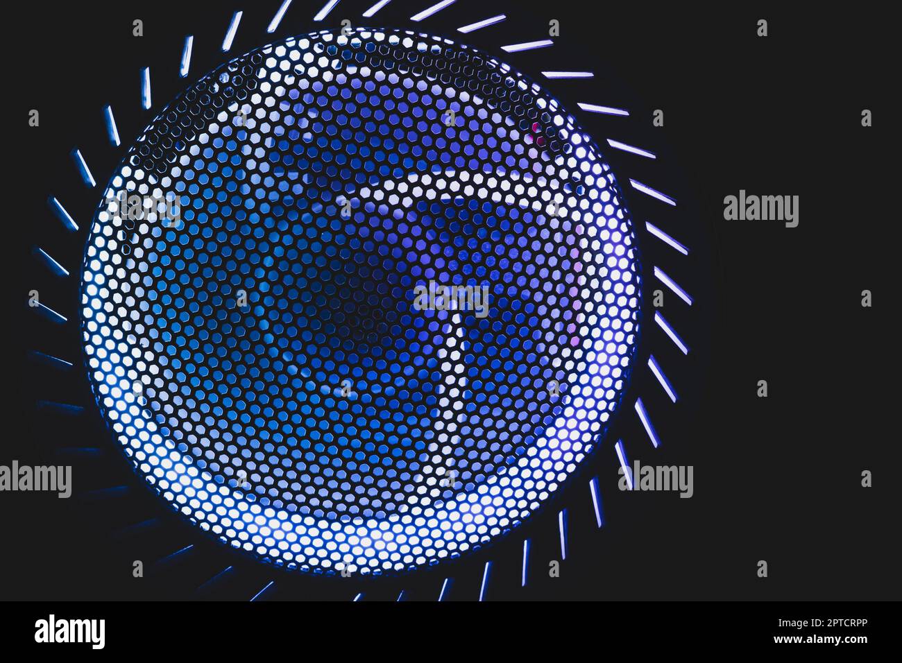 PC cooler fan with blue led lights illumination glows in the dark ...