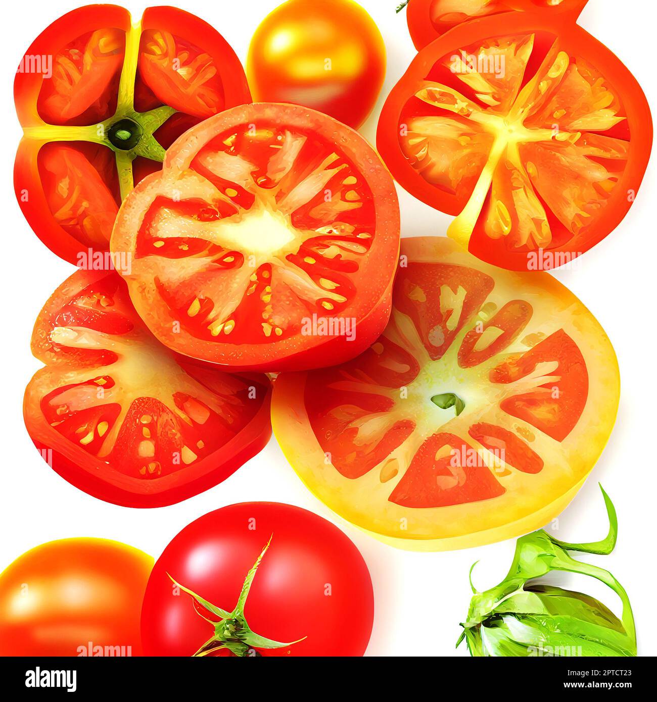 cut tomato isolated on white background Stock Photo - Alamy