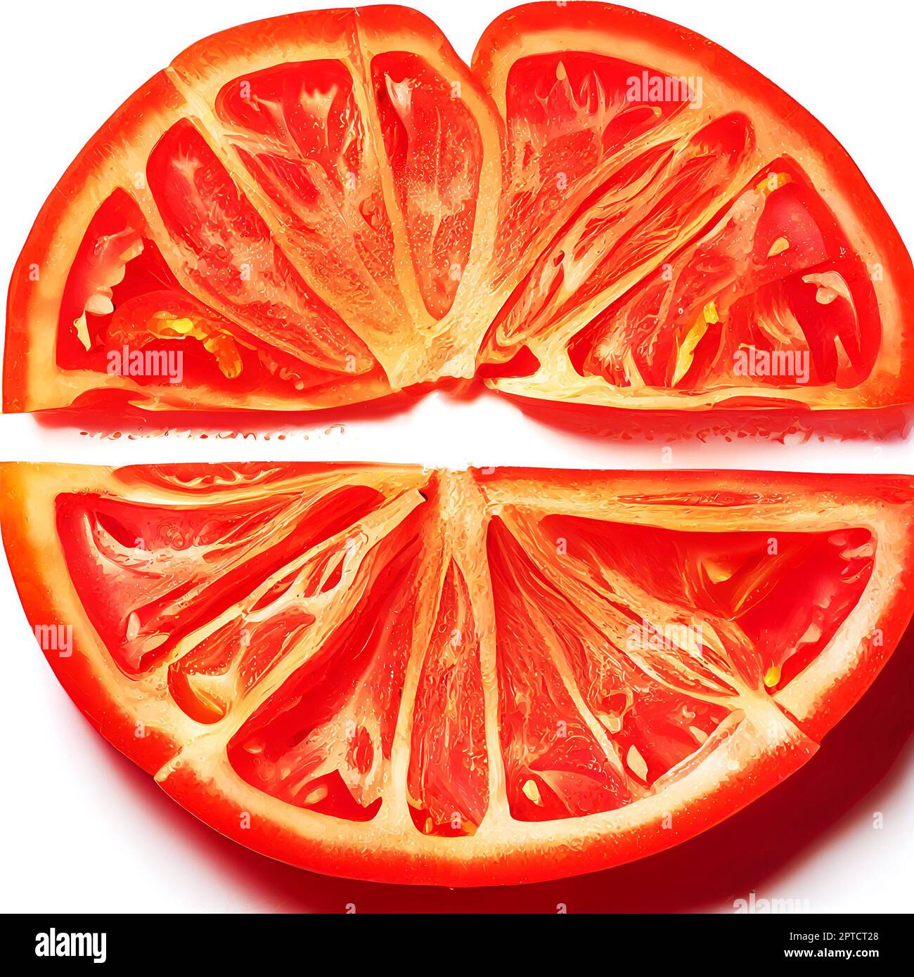 cut tomato isolated on white background Stock Photo - Alamy