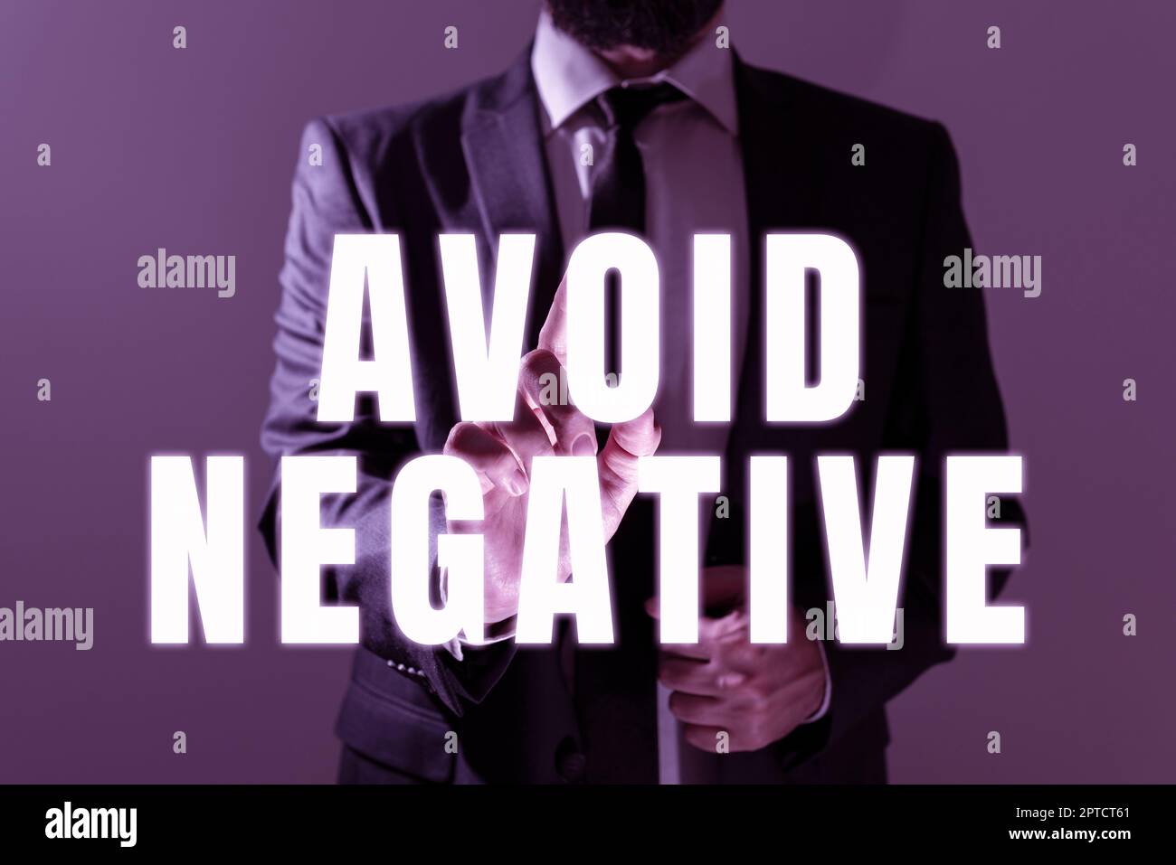 Text caption presenting Avoid Negative, Business showcase New Teachers ...