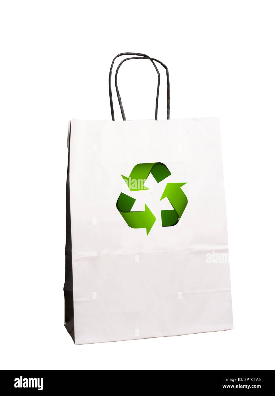 a reusable and recyclable paper bag on a transparent background Stock ...