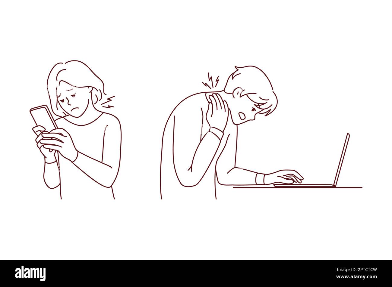 People working on gadgets suffer from neck problems. Users addicted ...