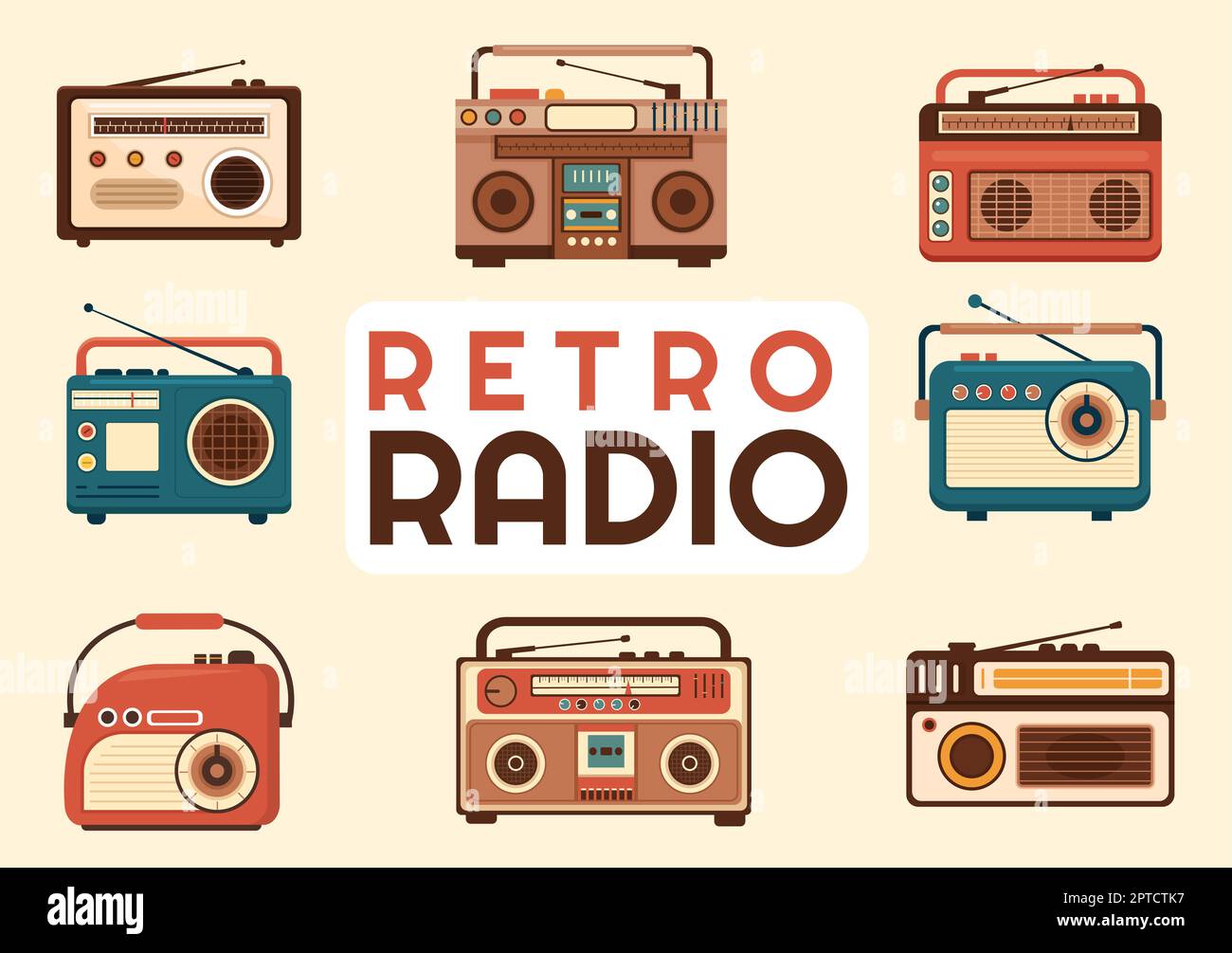 Retro Radio Player Style for Record, Old Receiver, Interviews Celebrity ...