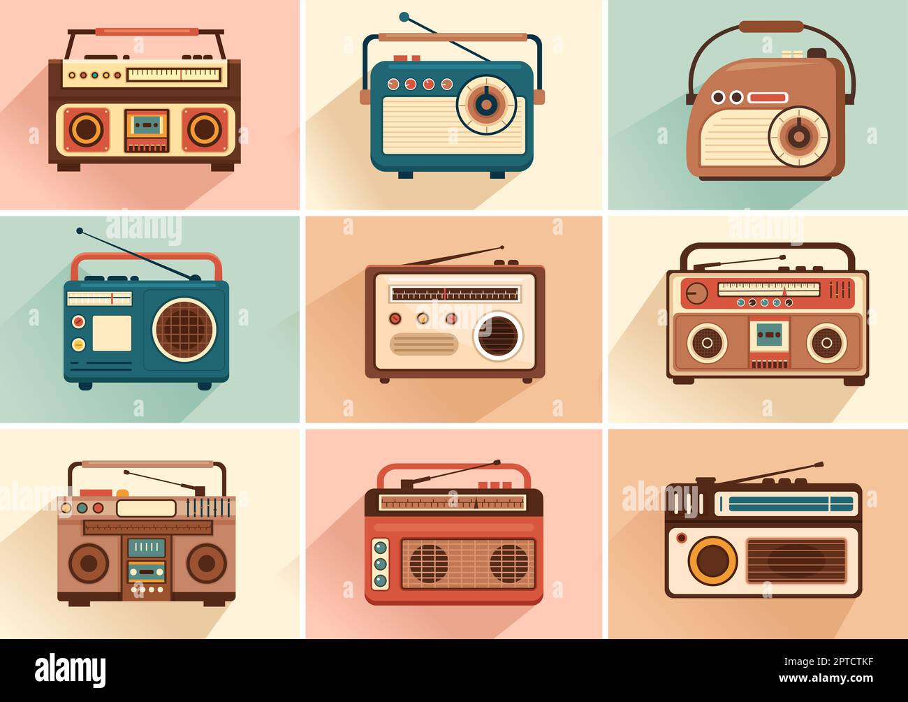 Retro Radio Player Style for Record, Old Receiver, Interviews Celebrity ...