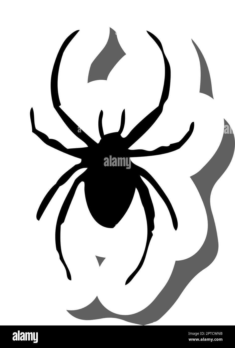 Halloween Spider Sticker Stock Vector Image & Art - Alamy