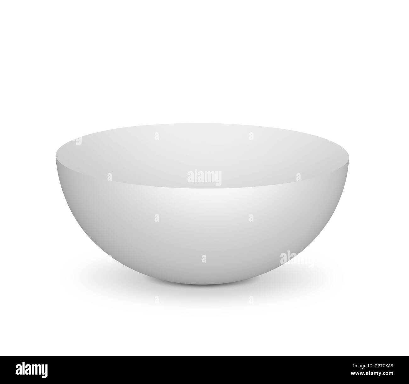 White Semi Sphere Mockup on white background. 3D render Stock Photo - Alamy
