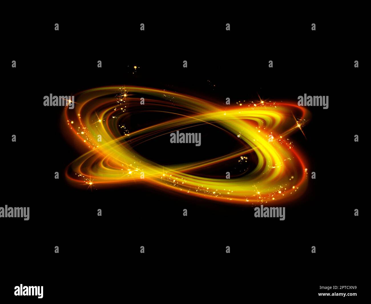 Glowing fire particle circle trail hi-res stock photography and images ...