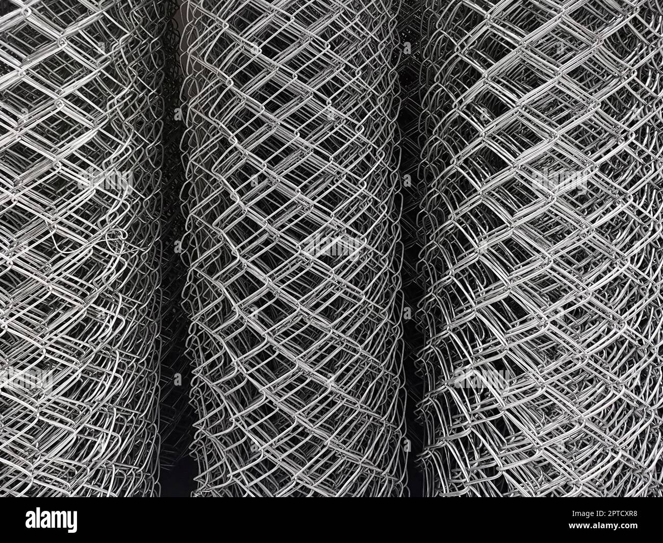 Rolls of steel wire mesh. Material for reinforce concrete in building ...