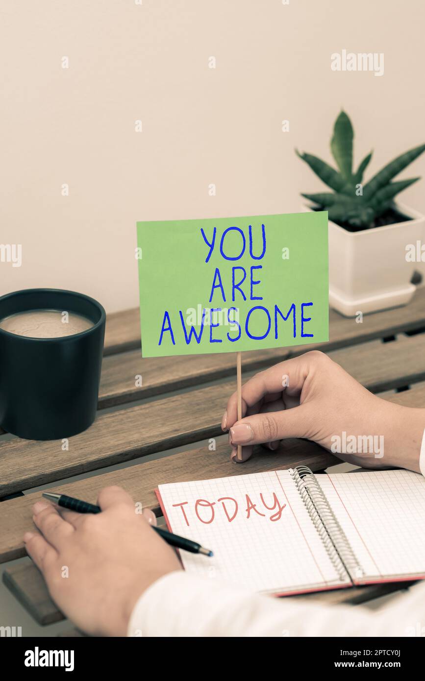 Conceptual caption You Are Awesome, Concept meaning Motivation ...