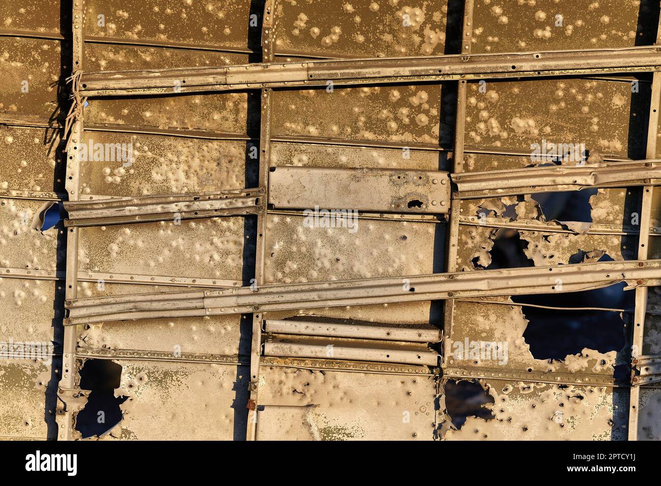Rusty scrap metal texture af an abandoned plane wreck Stock Photo - Alamy