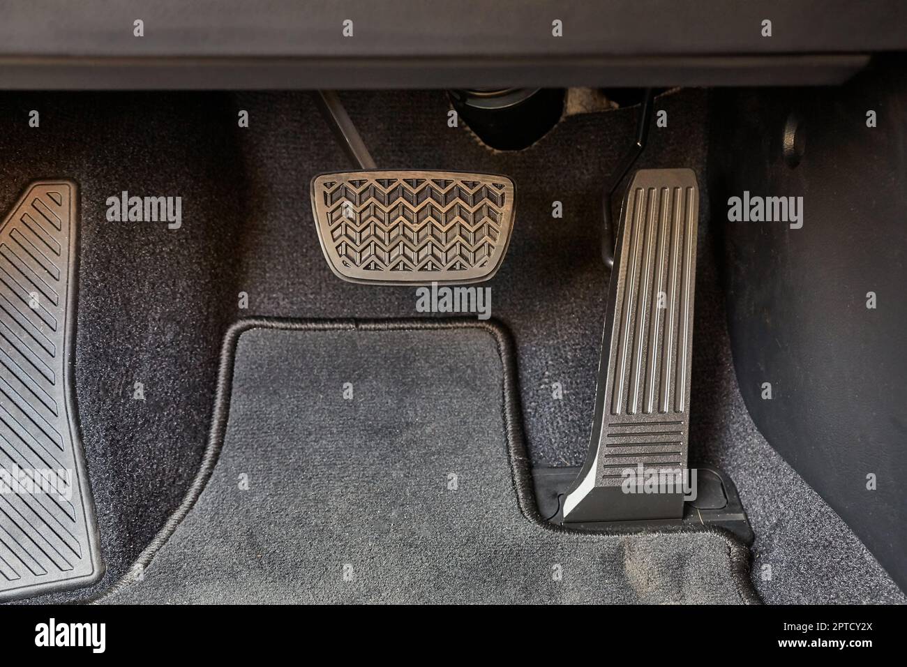 Pedals of a car with automatic transmission gearbox Stock Photo - Alamy