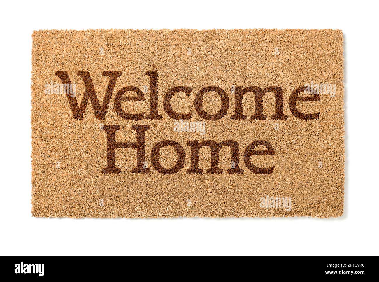 Welcome Home Mat Isolated On A White Background Stock Photo - Alamy