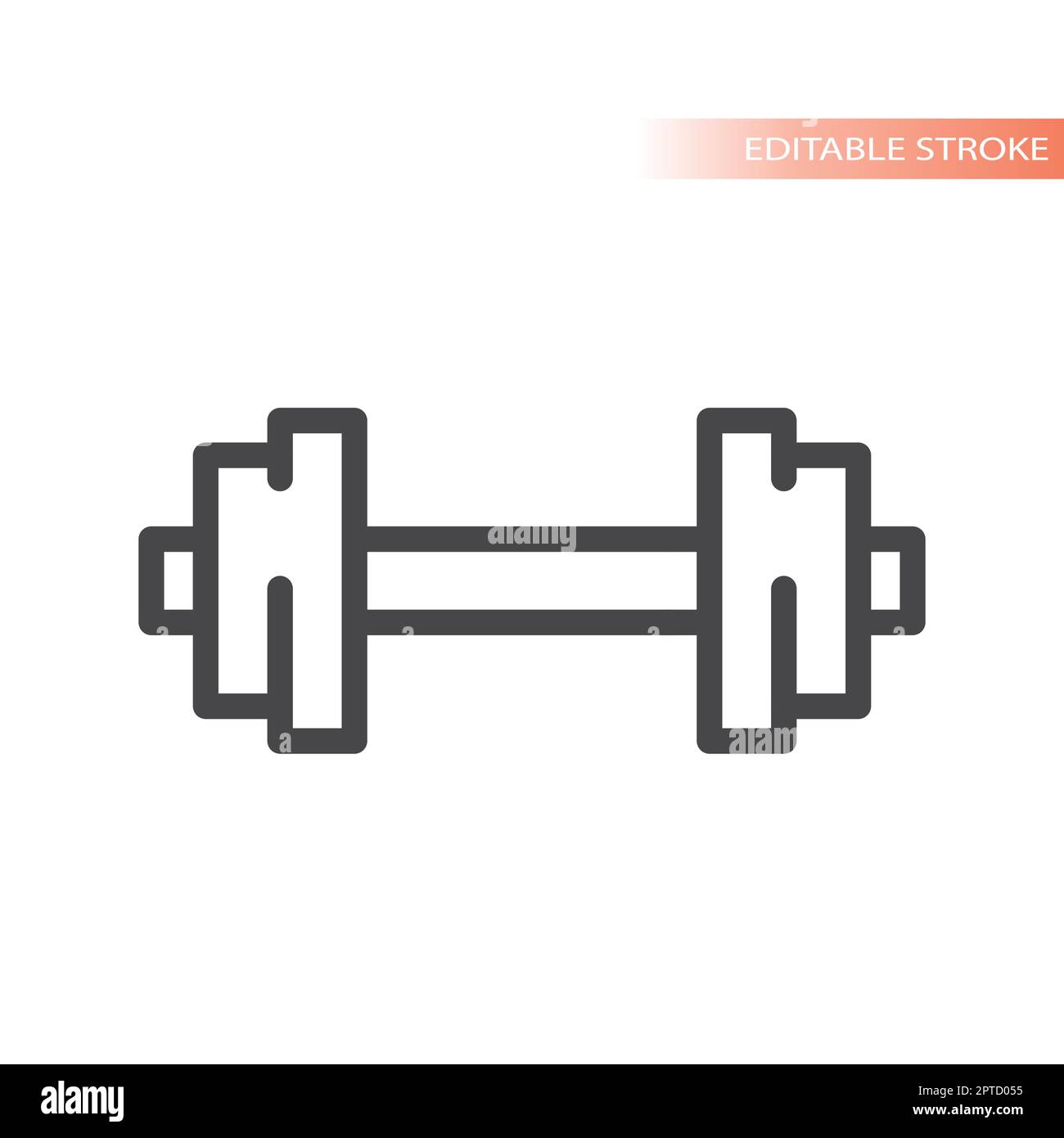 Dumbbell line vector icon Stock Vector Image & Art - Alamy