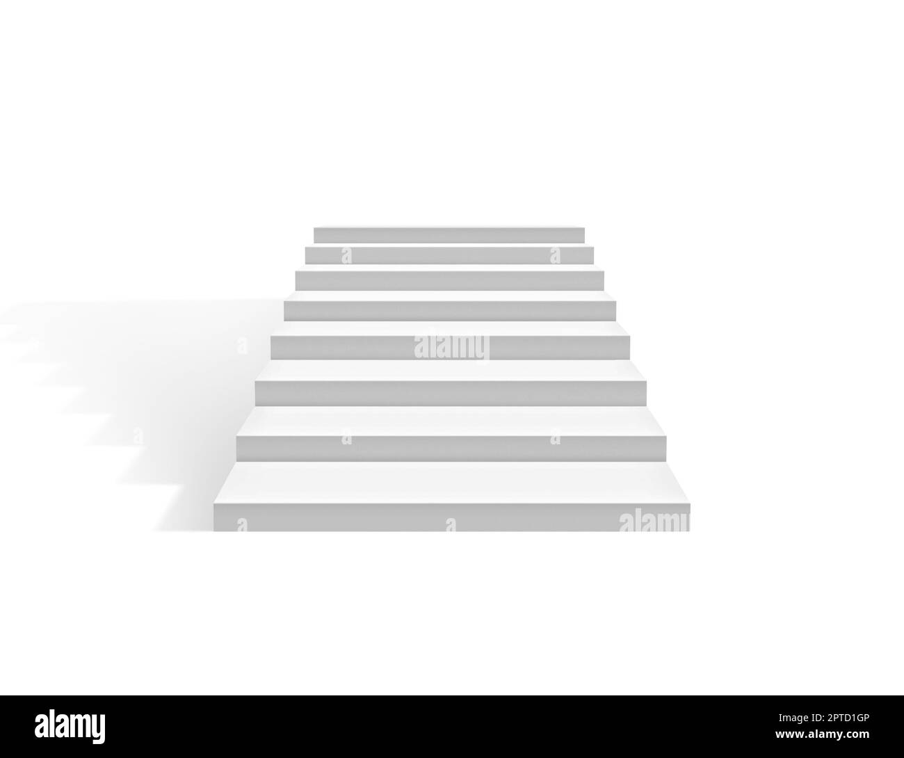 White stairs realistic in concrete interior, 3d render Stock Photo - Alamy