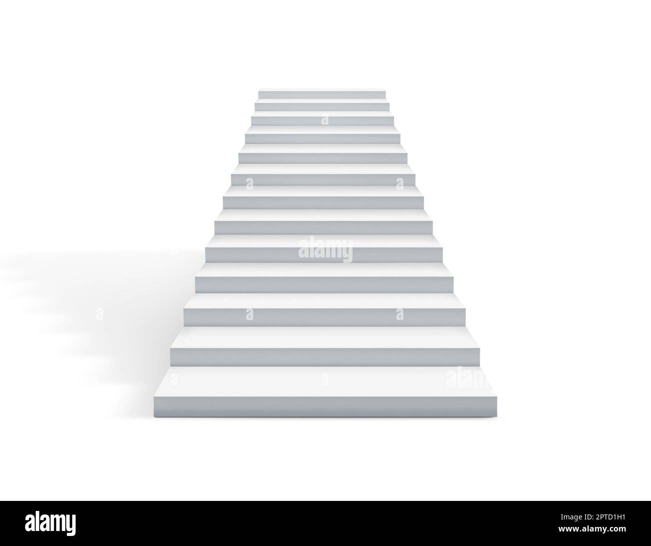 White stairs realistic in concrete interior, 3d render Stock Photo - Alamy