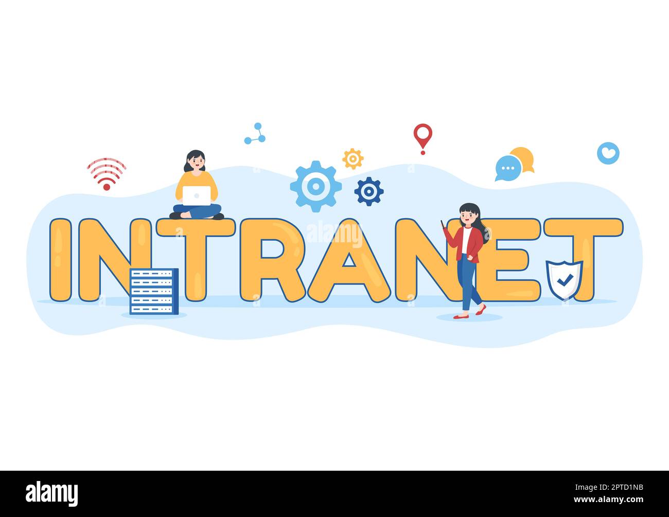 Intranet Internet Network Connection Technology to Share Confidential ...