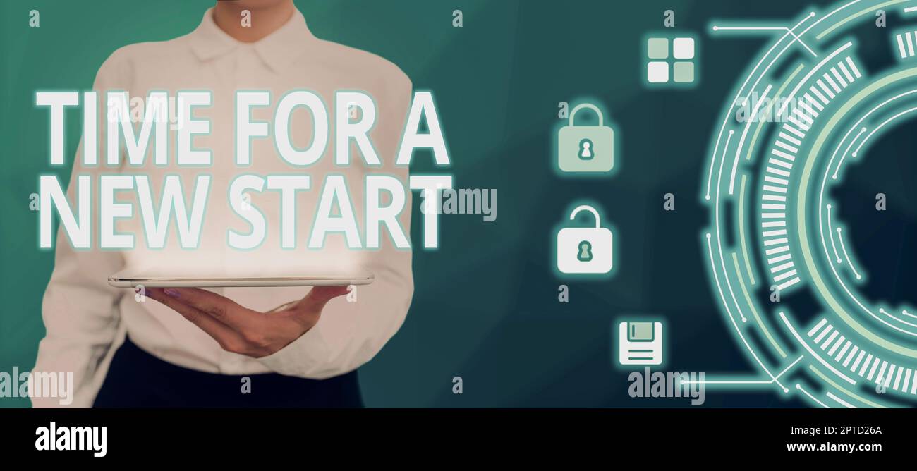 Conceptual display Time For A New Start, Concept meaning Trust the ...