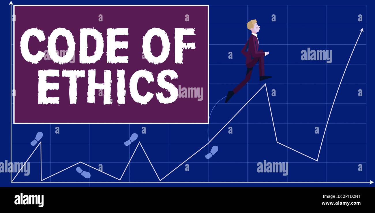 Hand writing sign Code Of Ethics, Internet Concept Moral Rules Ethical ...